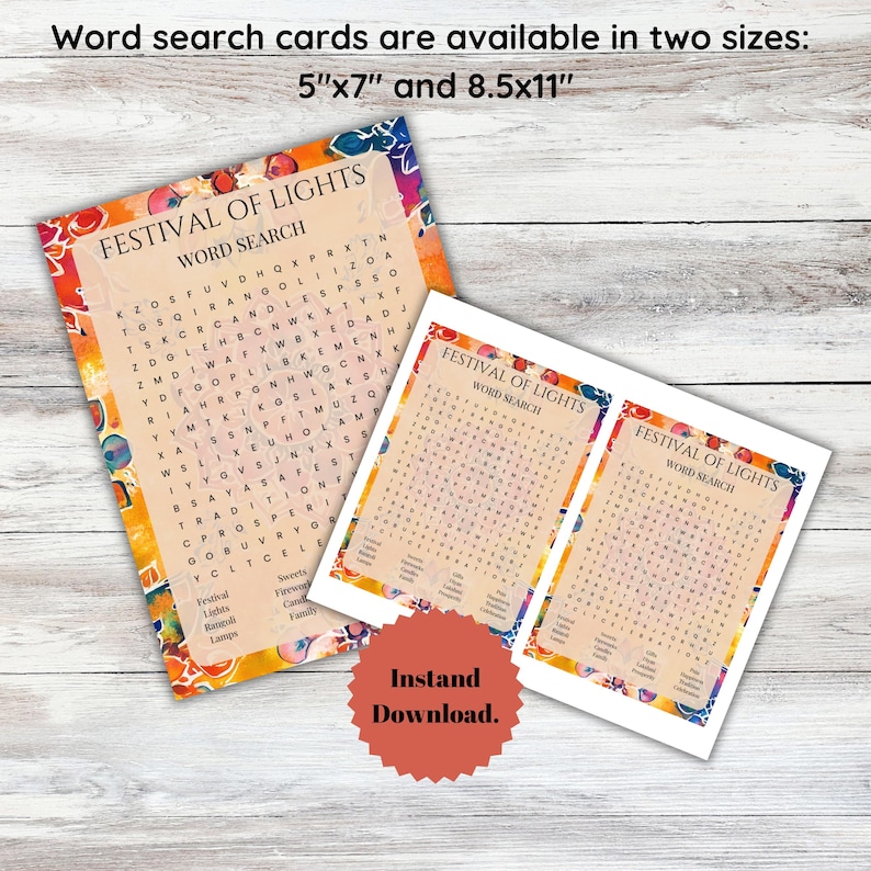 Diwali Word Search Puzzle Printable | Fun Educational Game | Festival ...