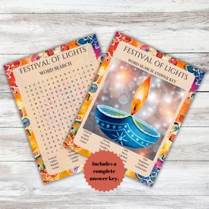 Diwali Word Search Puzzle Printable | Fun Educational Game | Festival ...