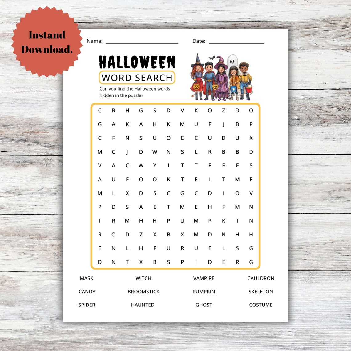 Halloween Word Search Puzzle Printable | Fun Educational Game ...