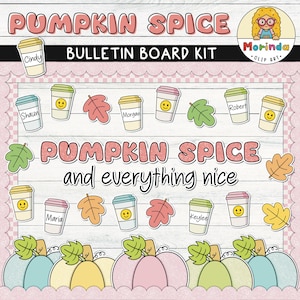 Fall Bulletin Board Printable | Pumpkin Spice | Door Classroom Decor ...