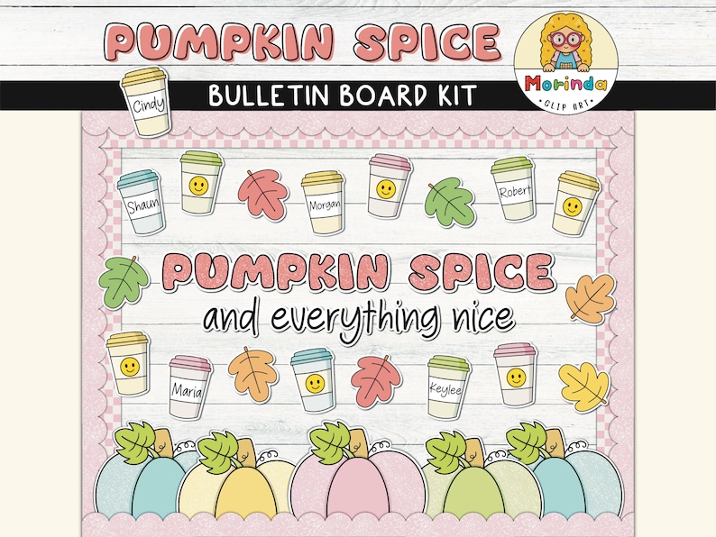 Fall Bulletin Board Printable | Pumpkin Spice | Door Classroom Decor ...