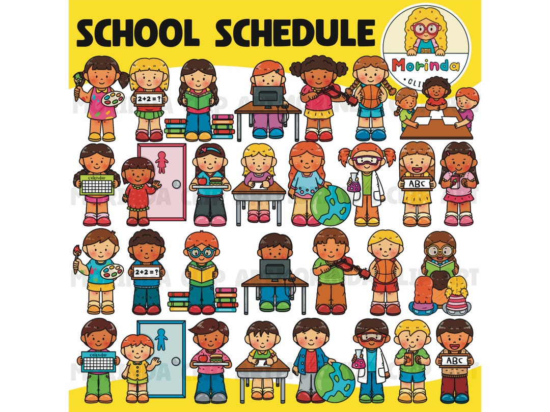 School Schedule Clip Art Class Schedule Clip Art Back to School Clip ...