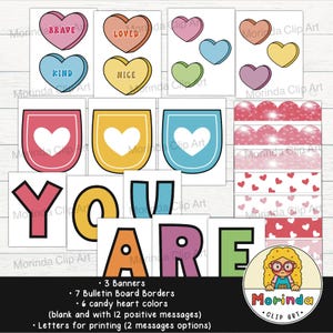 Valentine's Day Bulletin Board Printable | Candy Hearts | Sweethearts ...