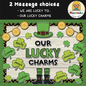 Shamrock Bulletin Board Printable | Leprechaun Bulletin Board | Lucky ...