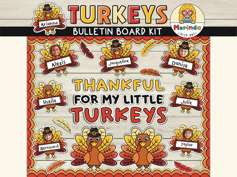 Thanksgiving Bulletin Board Printable | Turkeys Bulletin Board ...
