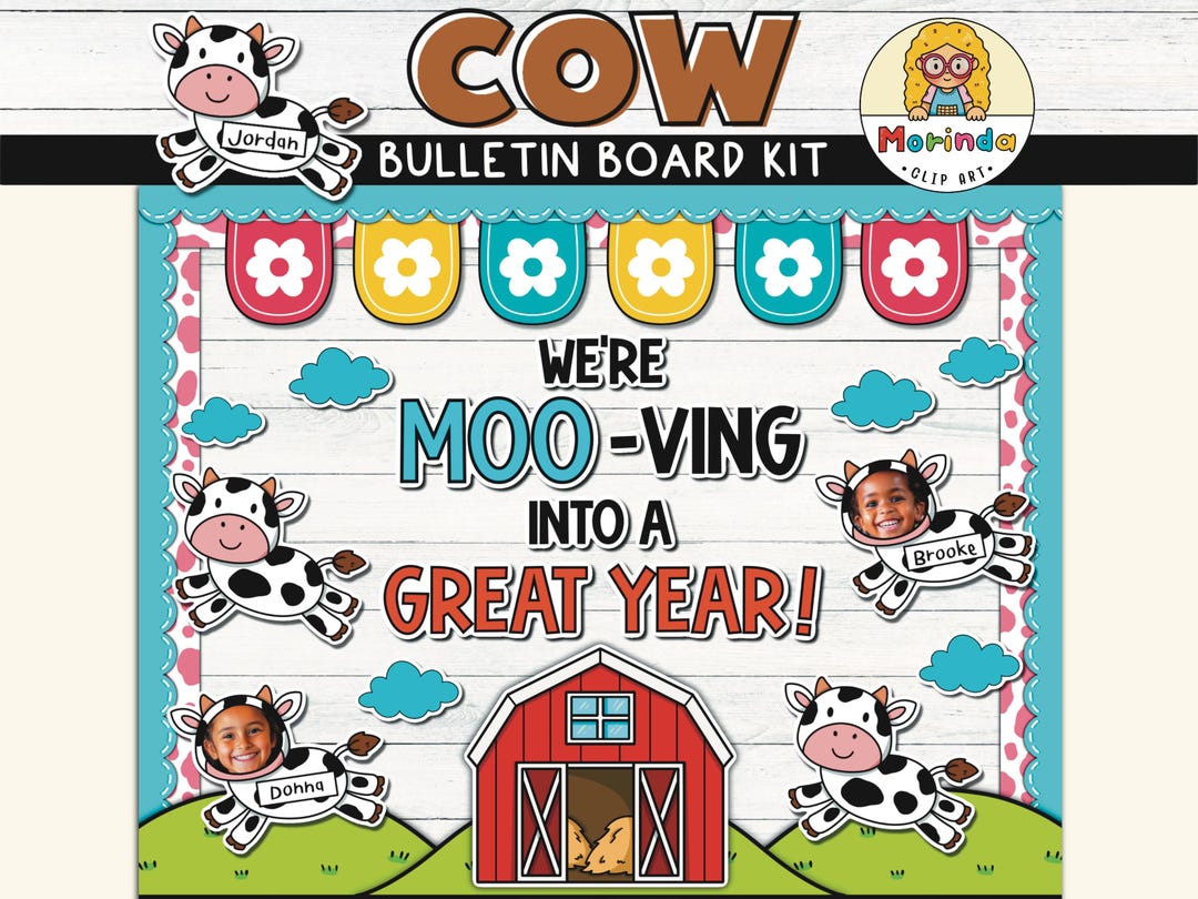 Cow Bulletin Board Printable | Back to School Bulletin Board | Farm ...