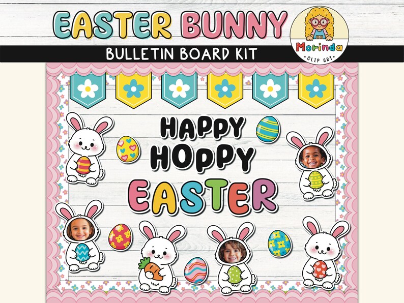 Easter Bunny Bulletin Board Printable | Easter Egg | Rabbit | Spring ...
