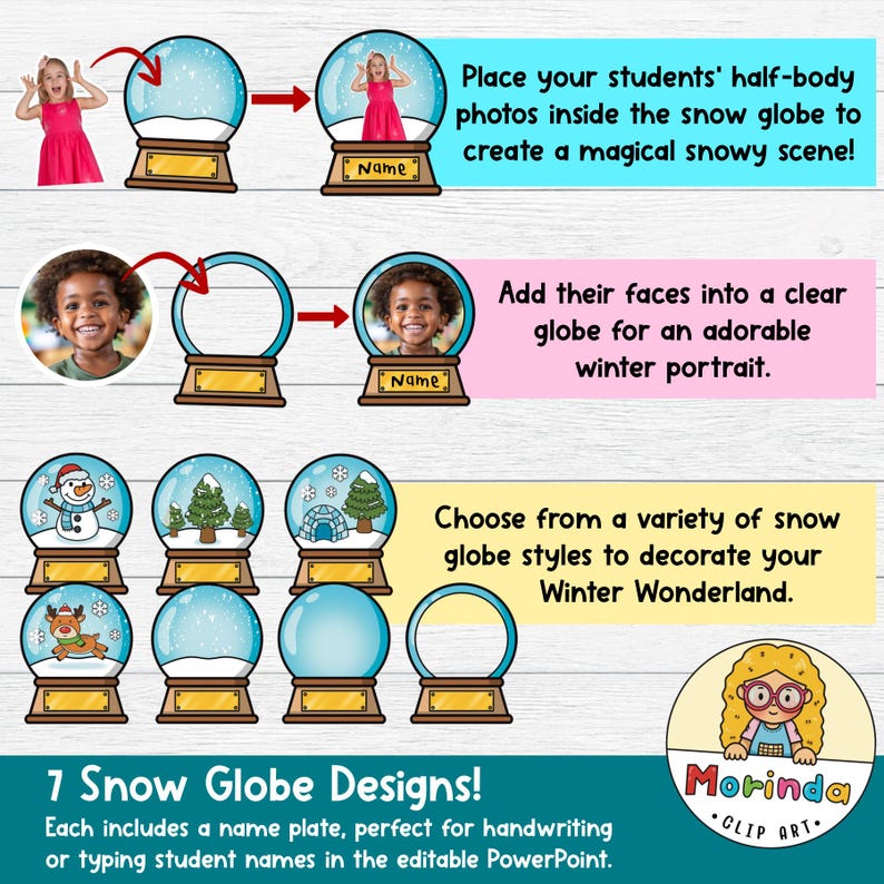 Snow Globe Bulletin Board Printable | Winter Wonderland | Christmas ...