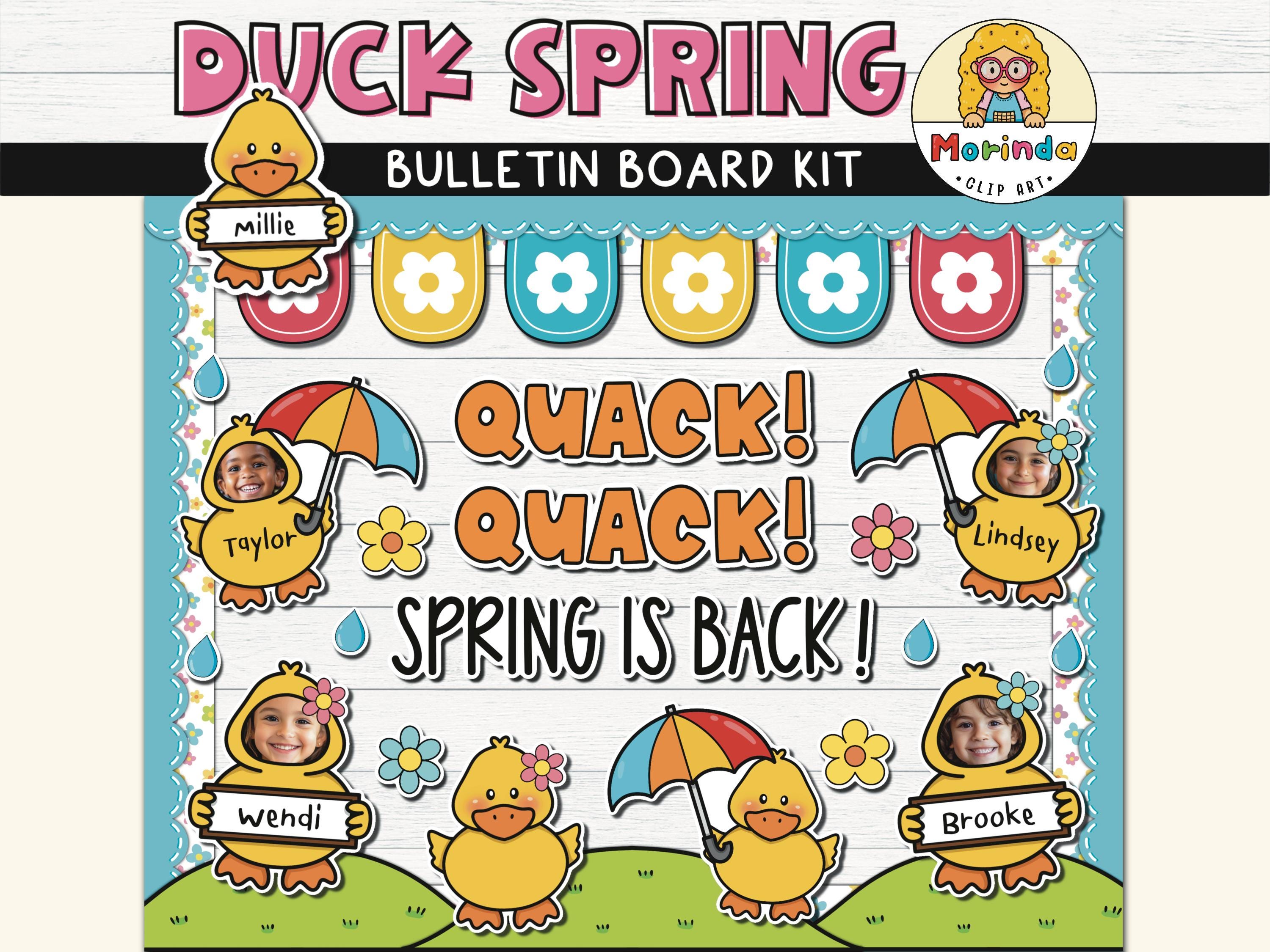 Ducks Spring Bulletin Board Kit Printable, March & April Classroom Door ...