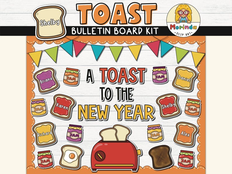 Toast to the New Year Bulletin Board Printable | Winter | January ...