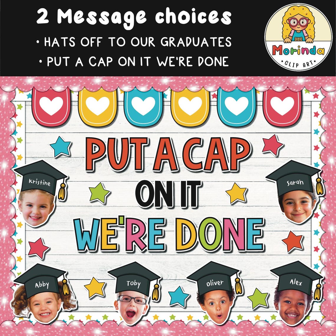 End of Year Graduation Bulletin Board Printable | Graduation Cap ...