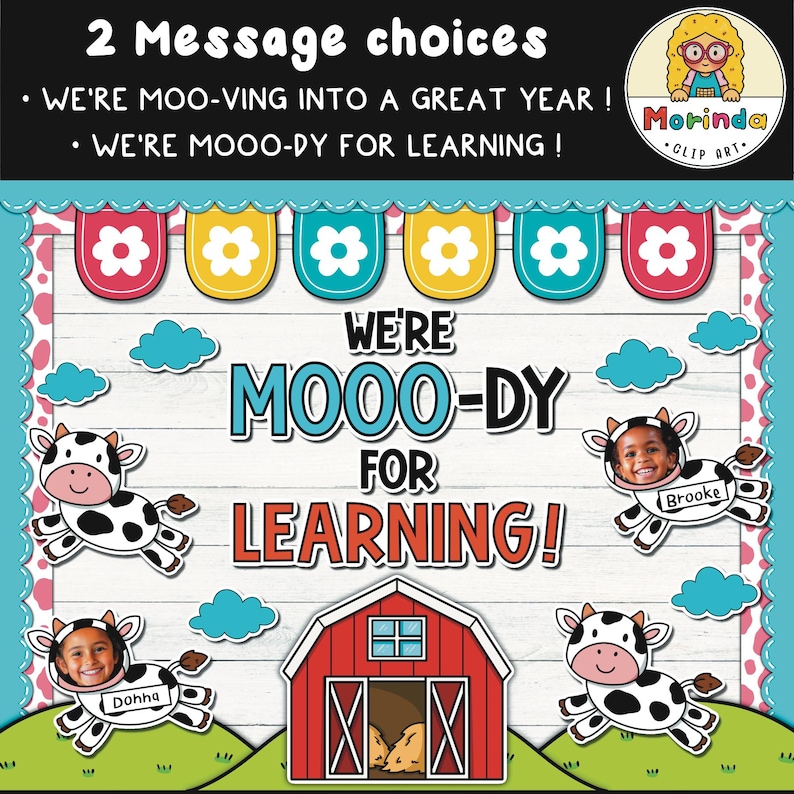Cow Bulletin Board Printable | Back to School Bulletin Board | Farm ...