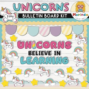 Unicorns Bulletin Board Kit | Welcome Back to School | Classroom Door ...