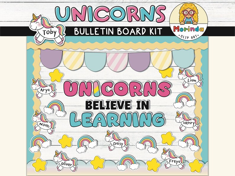 Unicorns Bulletin Board Kit | Welcome Back to School | Classroom Door ...