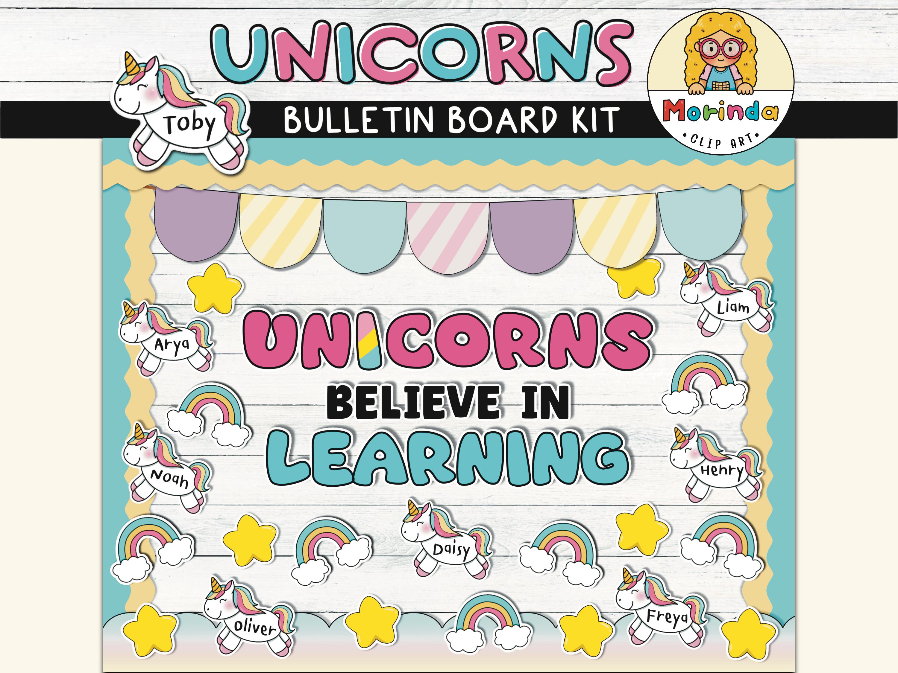 Unicorns Bulletin Board Kit | Welcome Back to School | Classroom Door ...