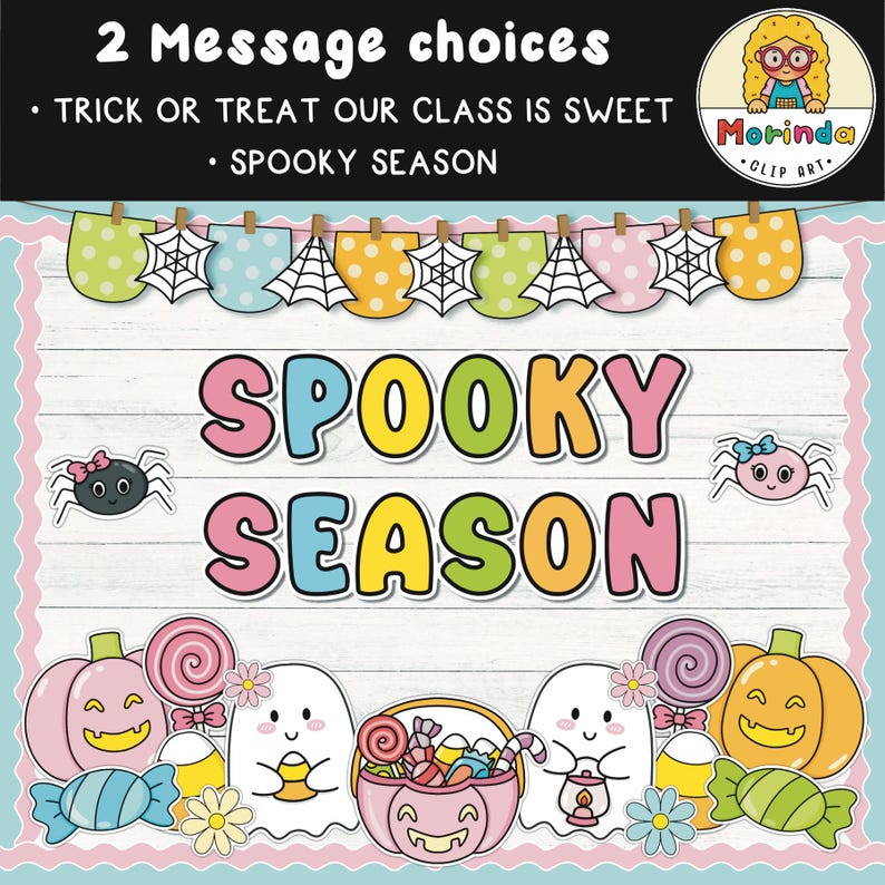 Halloween Bulletin Board Printable | Trick or Treat | Spooky Season ...