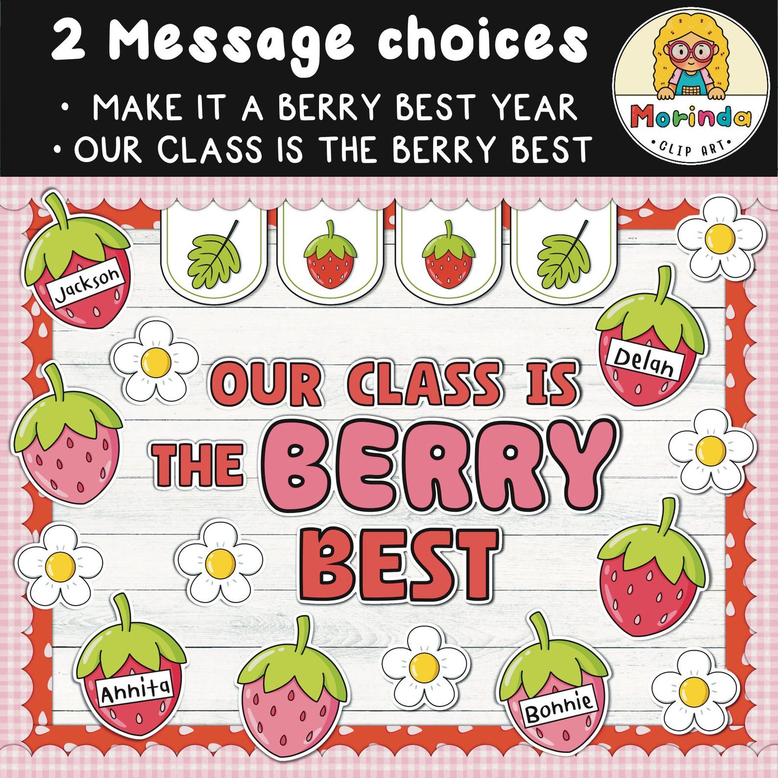 Strawberry Bulletin Board Printable | Berry | Back to School | Spring ...