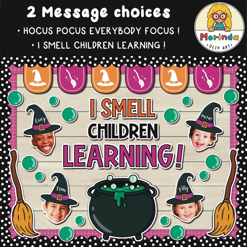 Halloween Witch Bulletin Board Printable | Hocus Pocus | I Smell ...