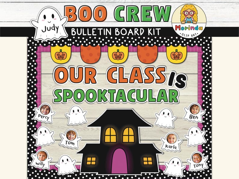 Halloween Bulletin Board Printable | Classroom Door Decor | Ghost ...