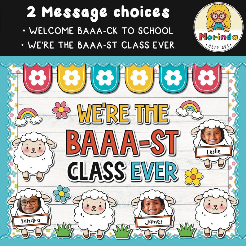 Sheep Bulletin Board Printable | Back to School Bulletin Board | Little ...