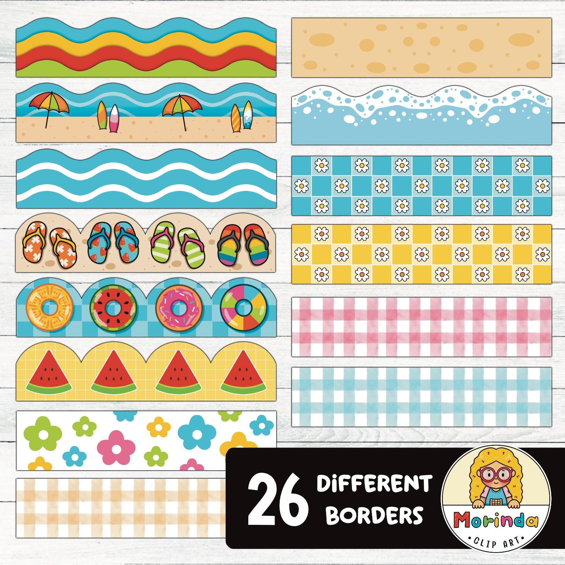 Summer Bulletin Board Borders Printable | Ocean Theme | Beach ...