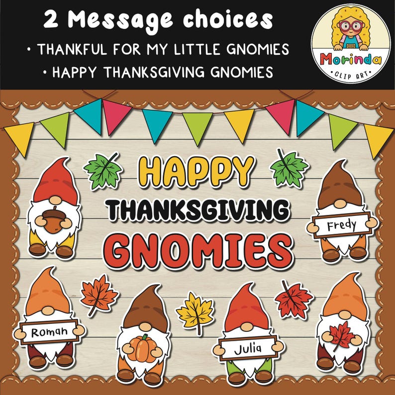 Gnome Bulletin Board Printable | Thanksgiving | Thankful | Fall ...