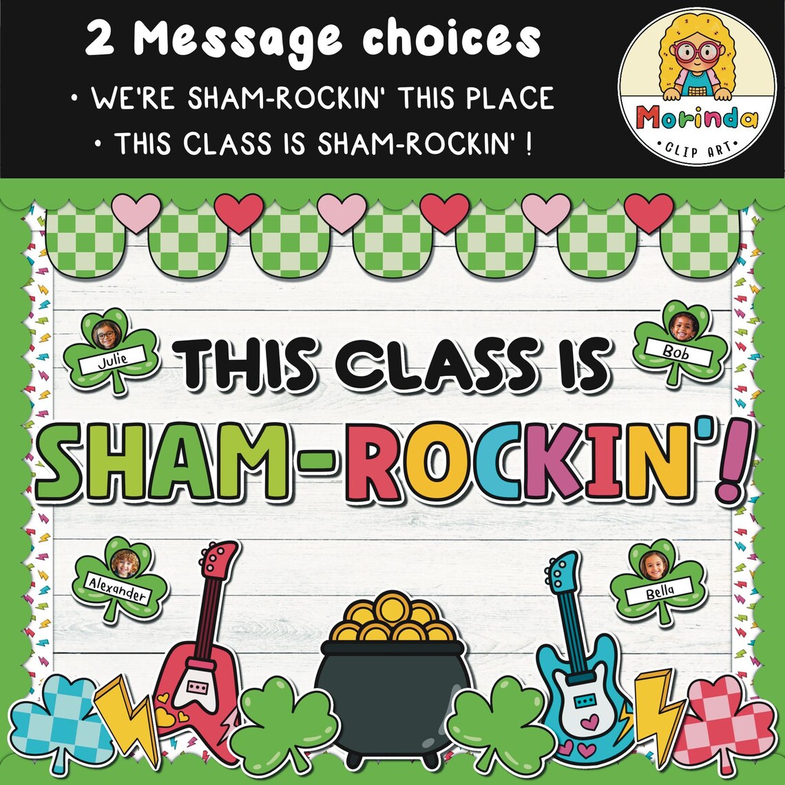 Shamrock Bulletin Board Printable | St. Patrick's Day | Pot of Gold ...