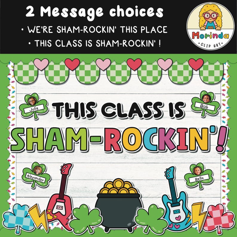 Shamrock Bulletin Board Printable | St. Patrick's Day Bulletin Board ...