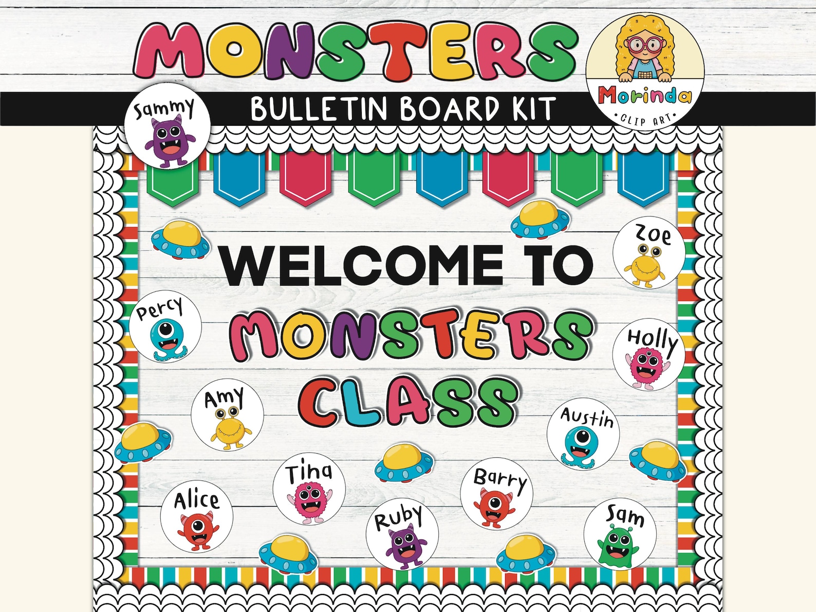 Welcome Back to School Bulletin Board Printable | Monster Bulletin ...