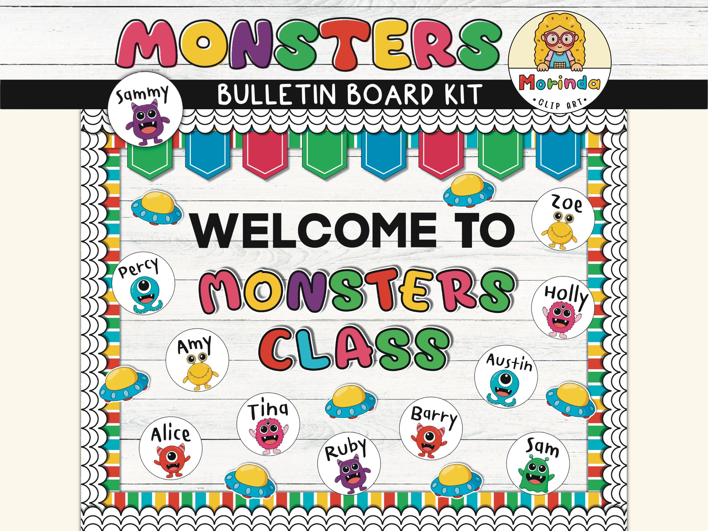 Welcome Back to School Bulletin Board Printable | Monster Bulletin ...