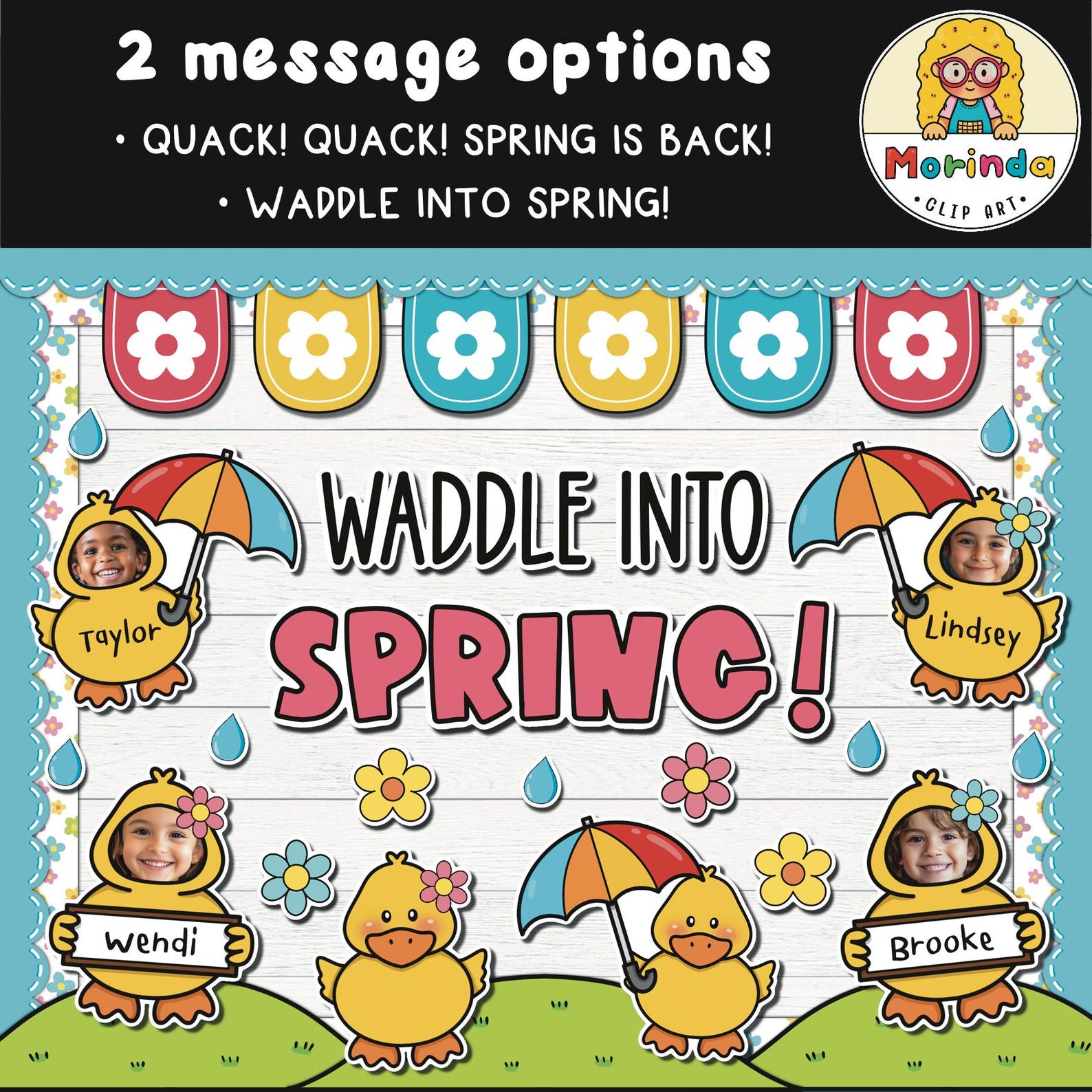 Ducks Spring Bulletin Board Kit Printable, March & April Classroom Door ...