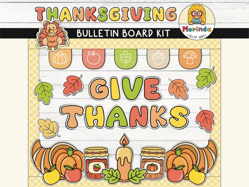 Thanksgiving Bulletin Board Printable | Fall Bulletin Board | Door ...