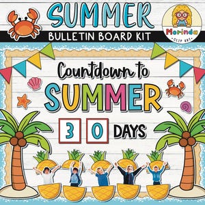 End of Year Countdown Bulletin Board Printable | Hello Summer Bulletin ...