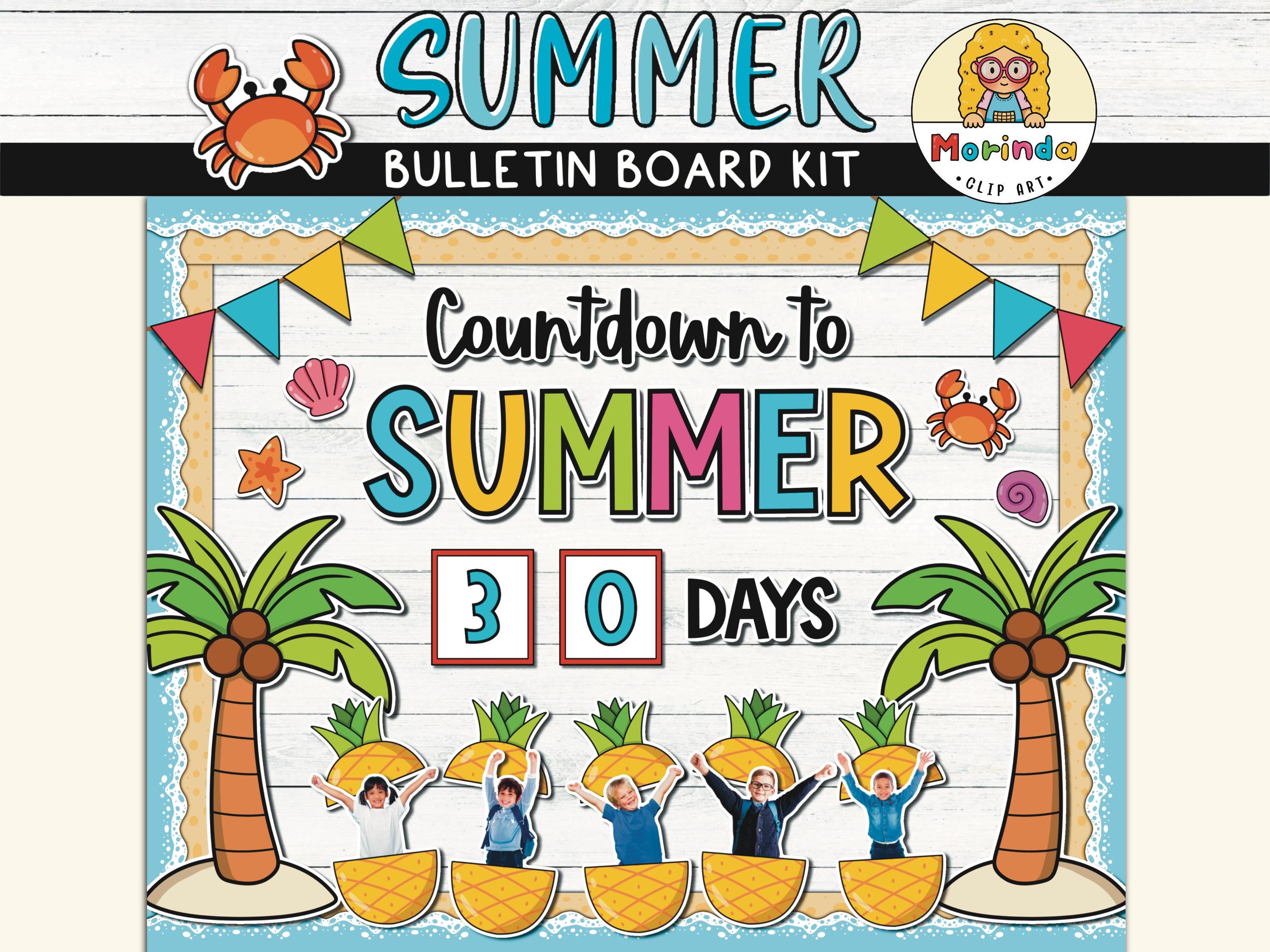 End of Year Countdown Bulletin Board Printable | Hello Summer Bulletin ...