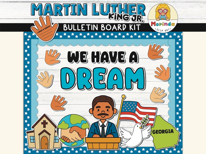 Martin Luther King Jr. Day Bulletin Board Printable | Black History ...