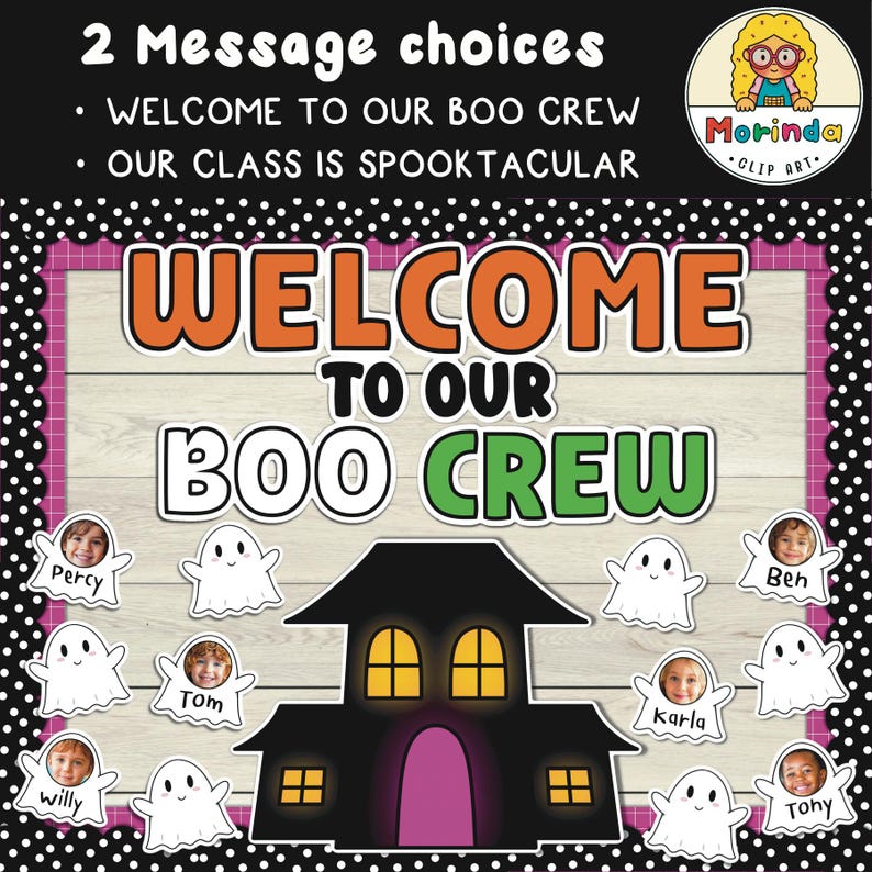 Halloween Bulletin Board Printable | Classroom Door Decor | Ghost ...