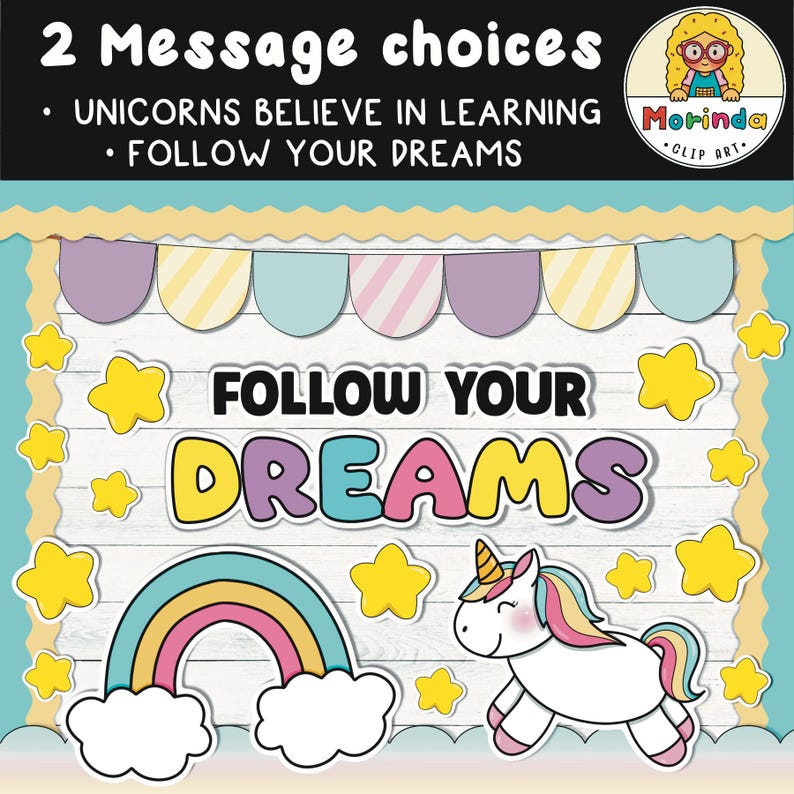 Unicorns Bulletin Board Kit | Welcome Back to School | Classroom Door ...