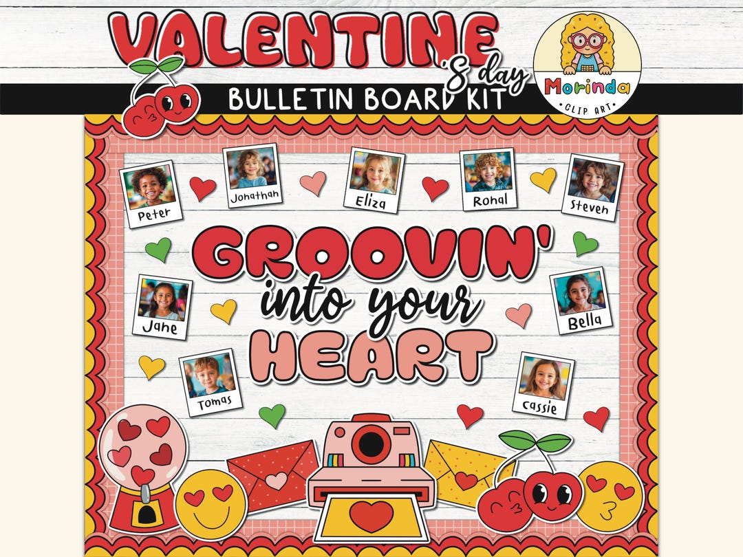 Retro Valentine's Day Bulletin Board Printable | Groovin' Into Your ...