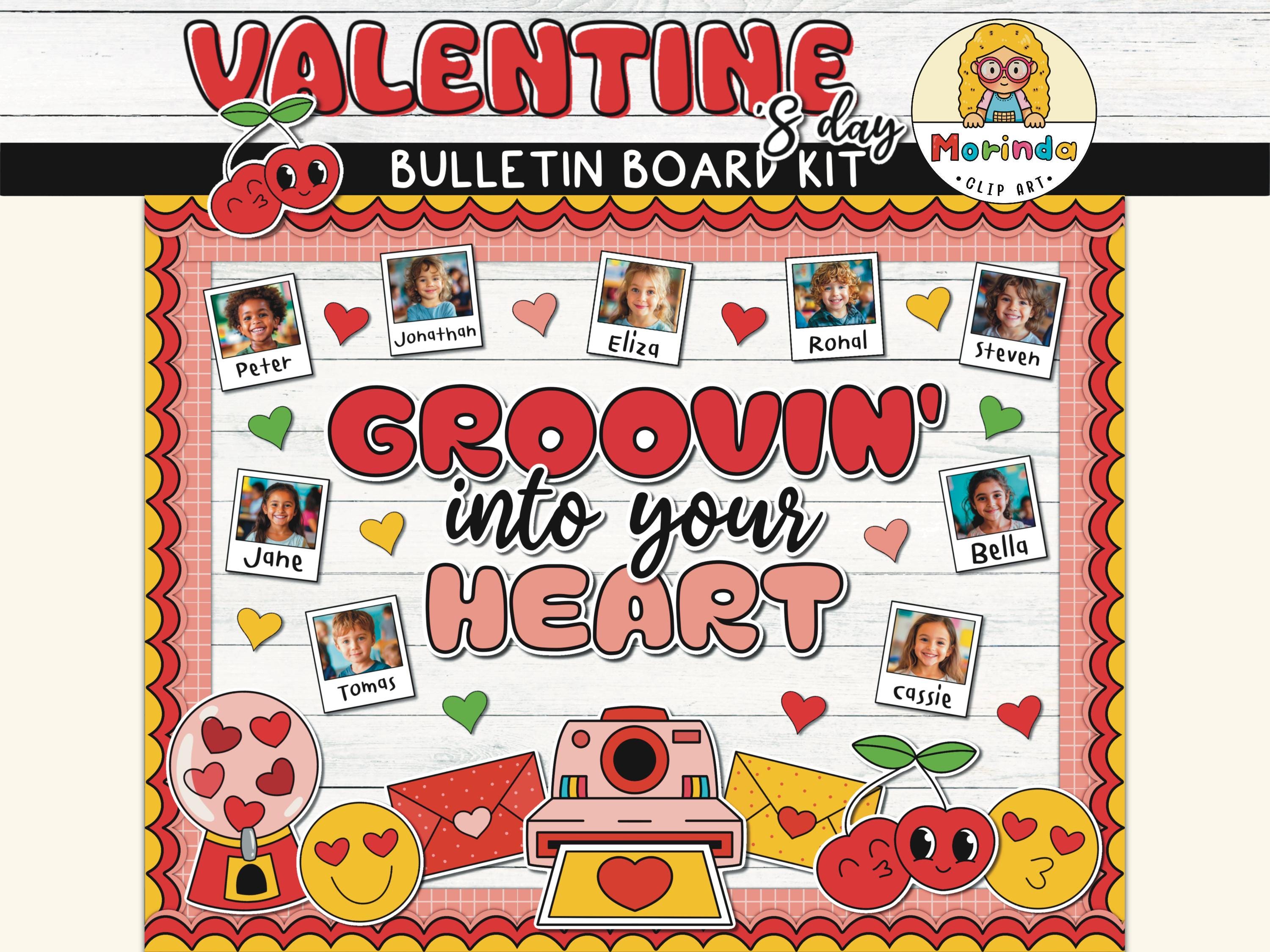 Retro Valentine's Day Bulletin Board Printable | Groovin' Into Your ...