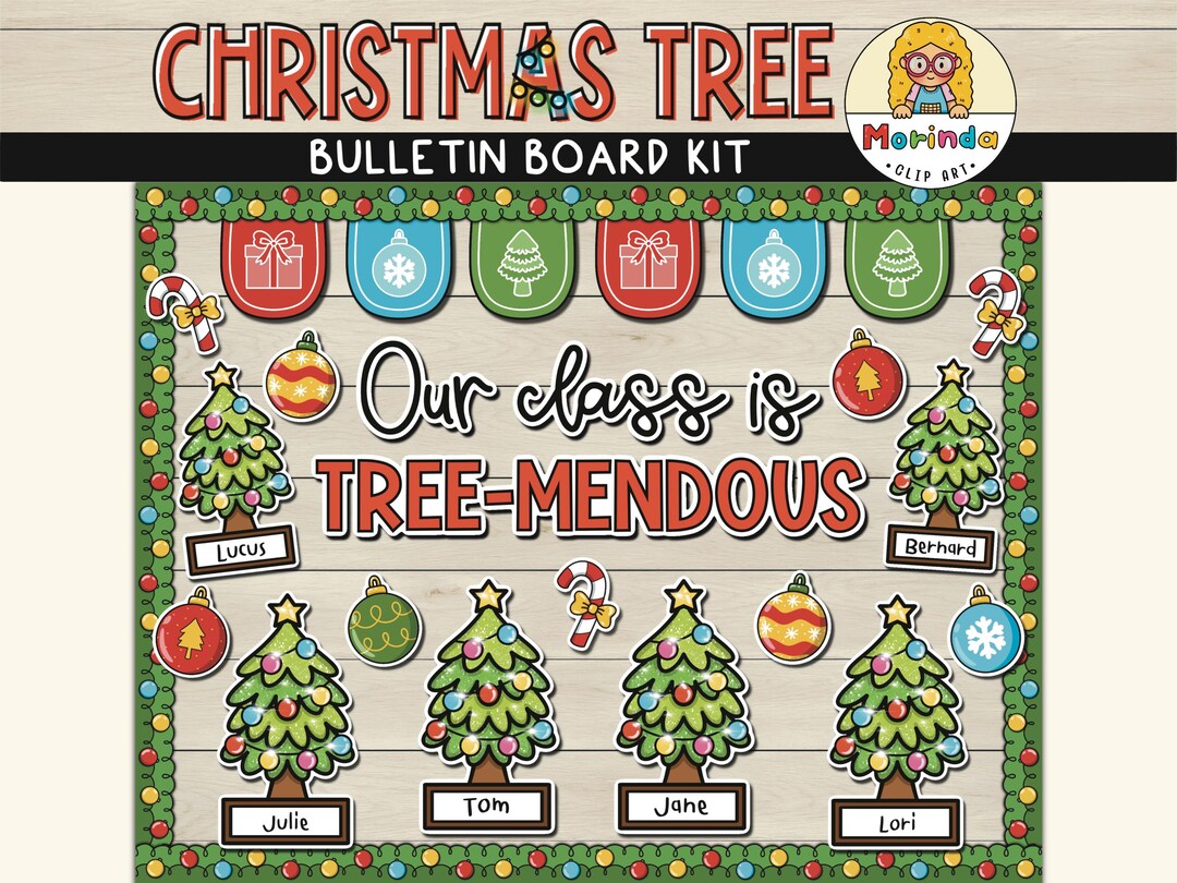 Christmas Tree Bulletin Board | Merry and Bright | Winter | December ...