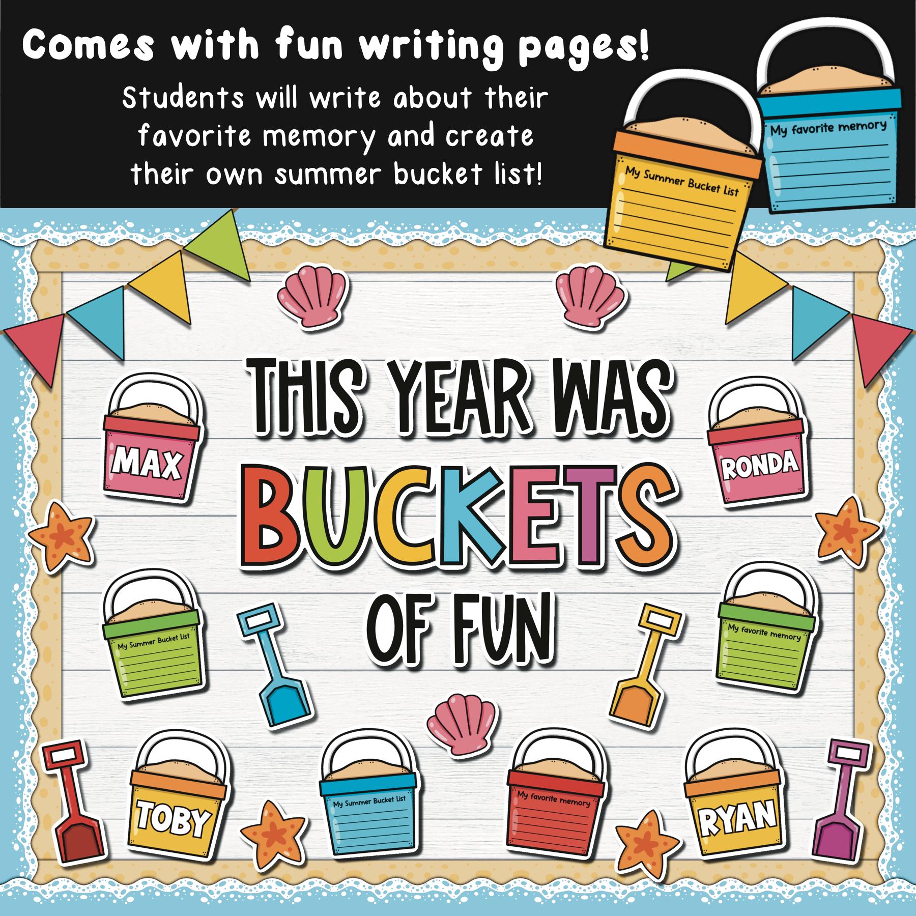 Summer Bucket List Bulletin Board Printable, End of School Year ...