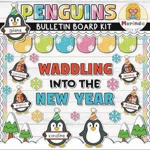 New Year Bulletin Board Printable | Penguin | Waddling Into the New ...