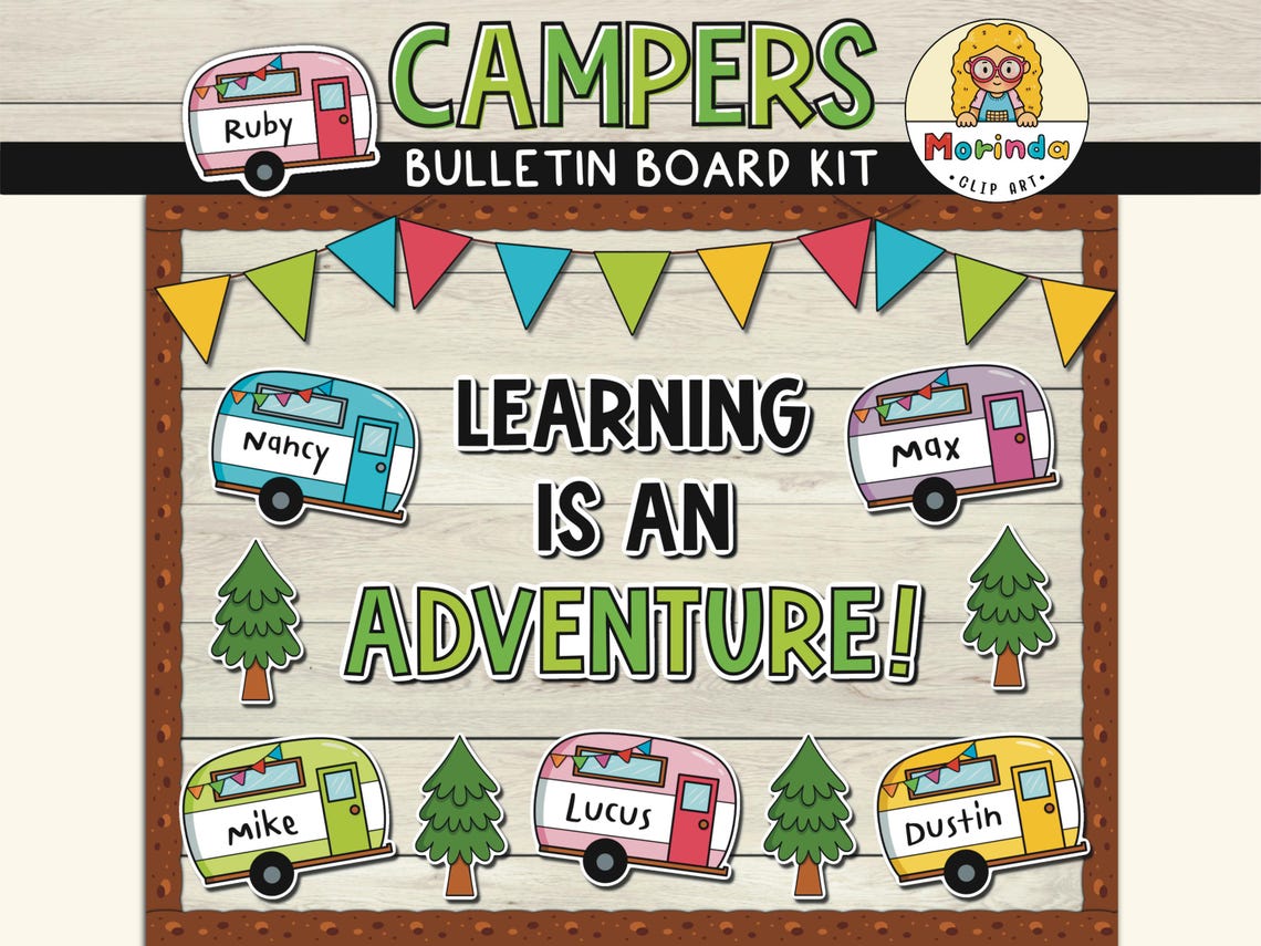 Campers Bulletin Board Printable | Camping Adventure | Summer ...
