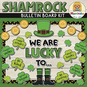Shamrock Bulletin Board Printable | Leprechaun Bulletin Board | Lucky ...