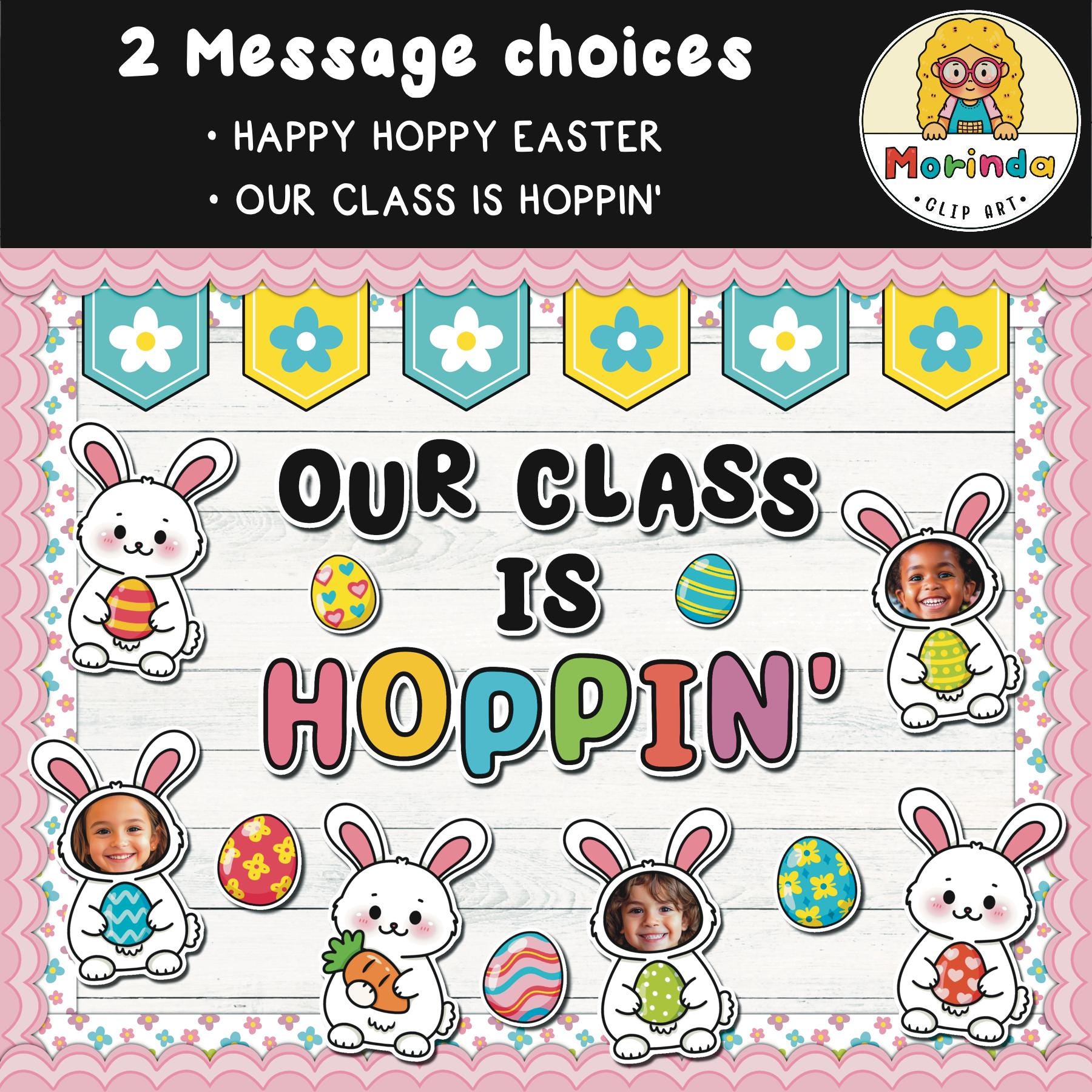 Easter Bulletin Board Printable | Bunny Bulletin Board | Easter Egg ...