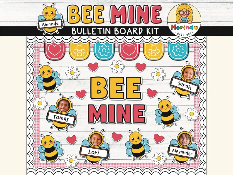 Valentine's Day Bulletin Board Printable | Bee Mine | February ...