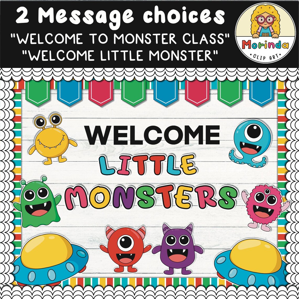 Welcome Back to School Bulletin Board Printable | Monster Bulletin ...