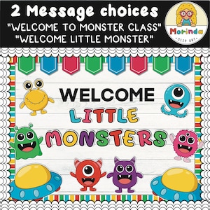 Welcome Back to School Bulletin Board Printable | Monster Bulletin ...