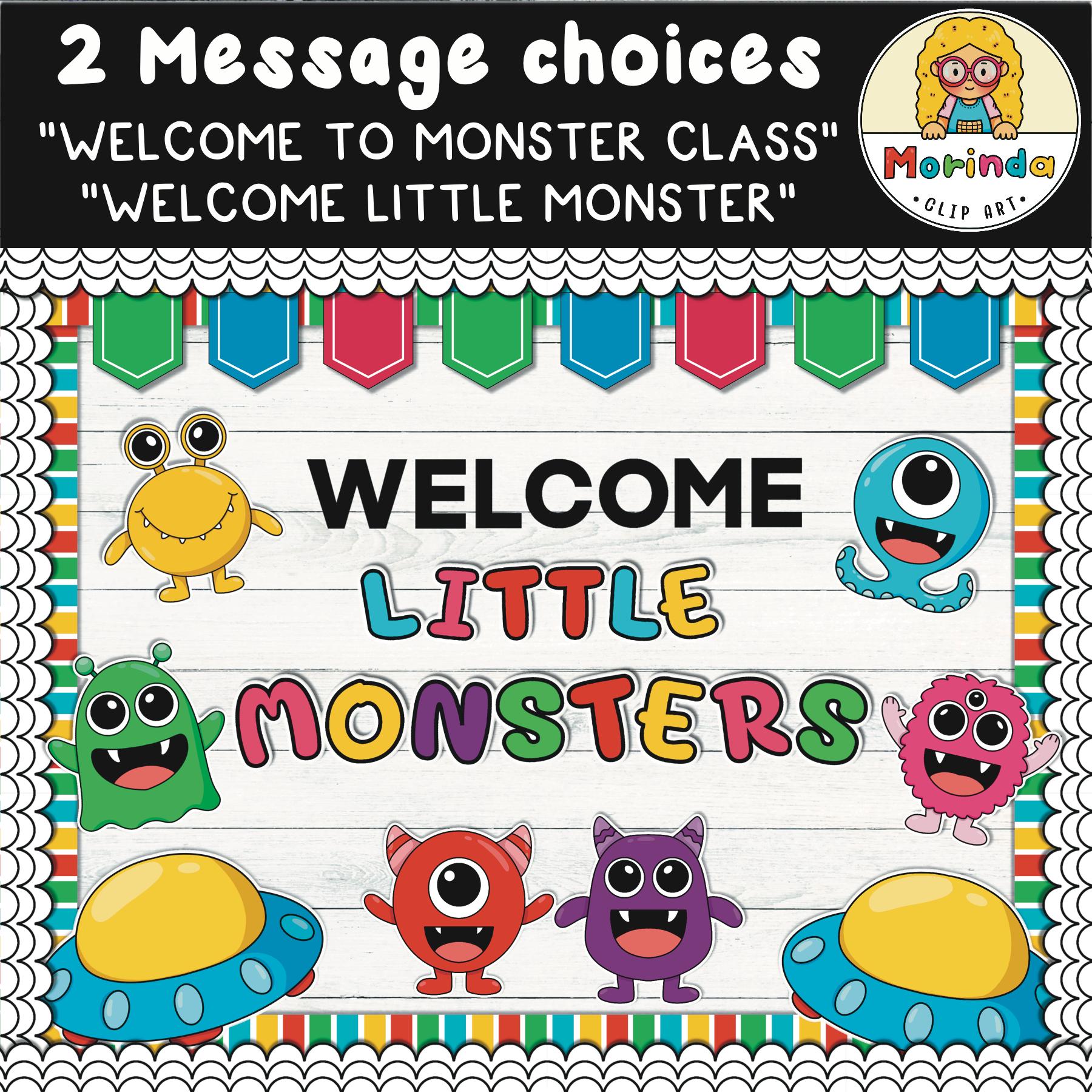 Welcome Back to School Bulletin Board Printable | Monster Bulletin ...