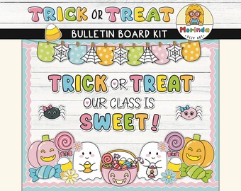 Trick-or-treat Candy-corn Bulletin Board/door Decor, Halloween Pre-made ...
